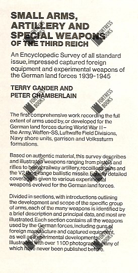 Fortress Books | Small Arms, Artillery and Special Weapons of the Third ...