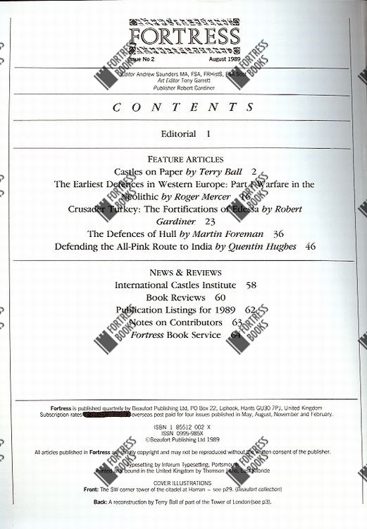 Fortress Books | Fortress - The Castles and Fortifications Quarterly ...