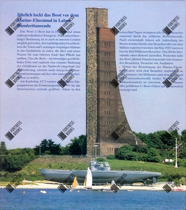 Fortress Books | U 995 - The U-Boat in Front of the Naval Monument at Laboe