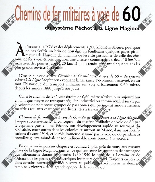 Fortress Books | Military Narrow Gauge Railways of 60 cm - From Péchot ...