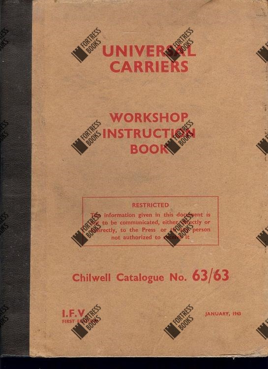 Fortress Books | Universal Carriers - Workshop Instruction Book ...